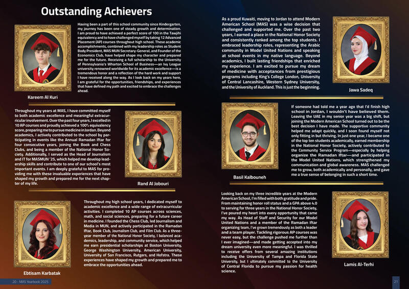 Outstanding Achievers 2024-2025 | Modern American School